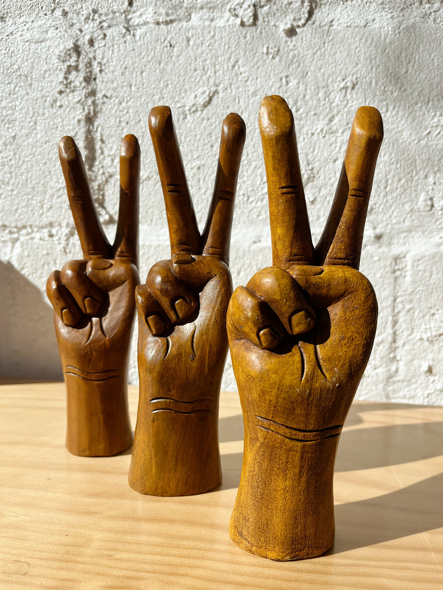 Handmade Wood Peace Sign Hand – Jo & June Vintage